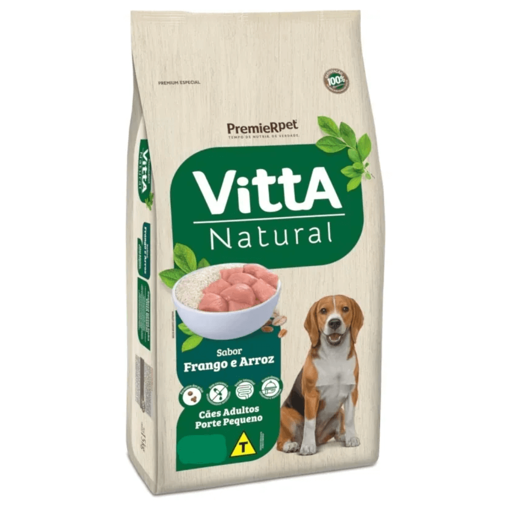 Ração Vitta Natural Cães Adultos Porte Pequeno Frango & Arroz 15 kg